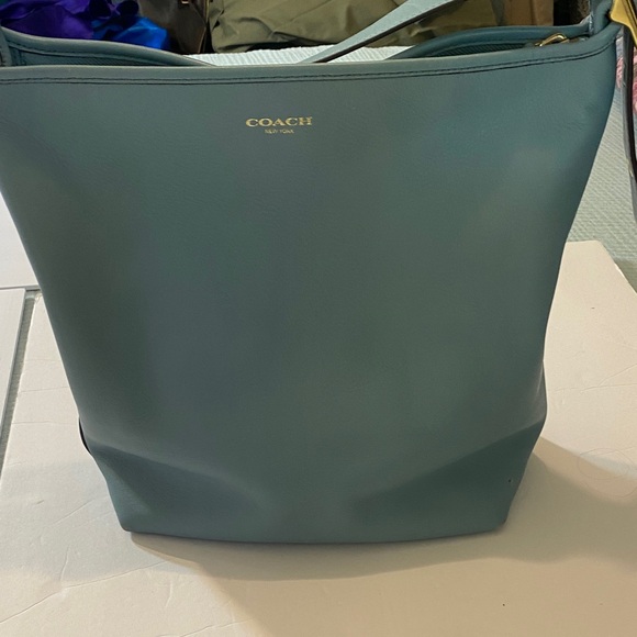 Coach | Bags | Vintage Coach Blue Leather Legacy Bucket Bag 9889 | Poshmark